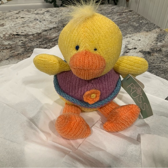 Russ Berrie | Toys | Russ Berrie Tootles Yellow Knit Duck Chick Easter ...